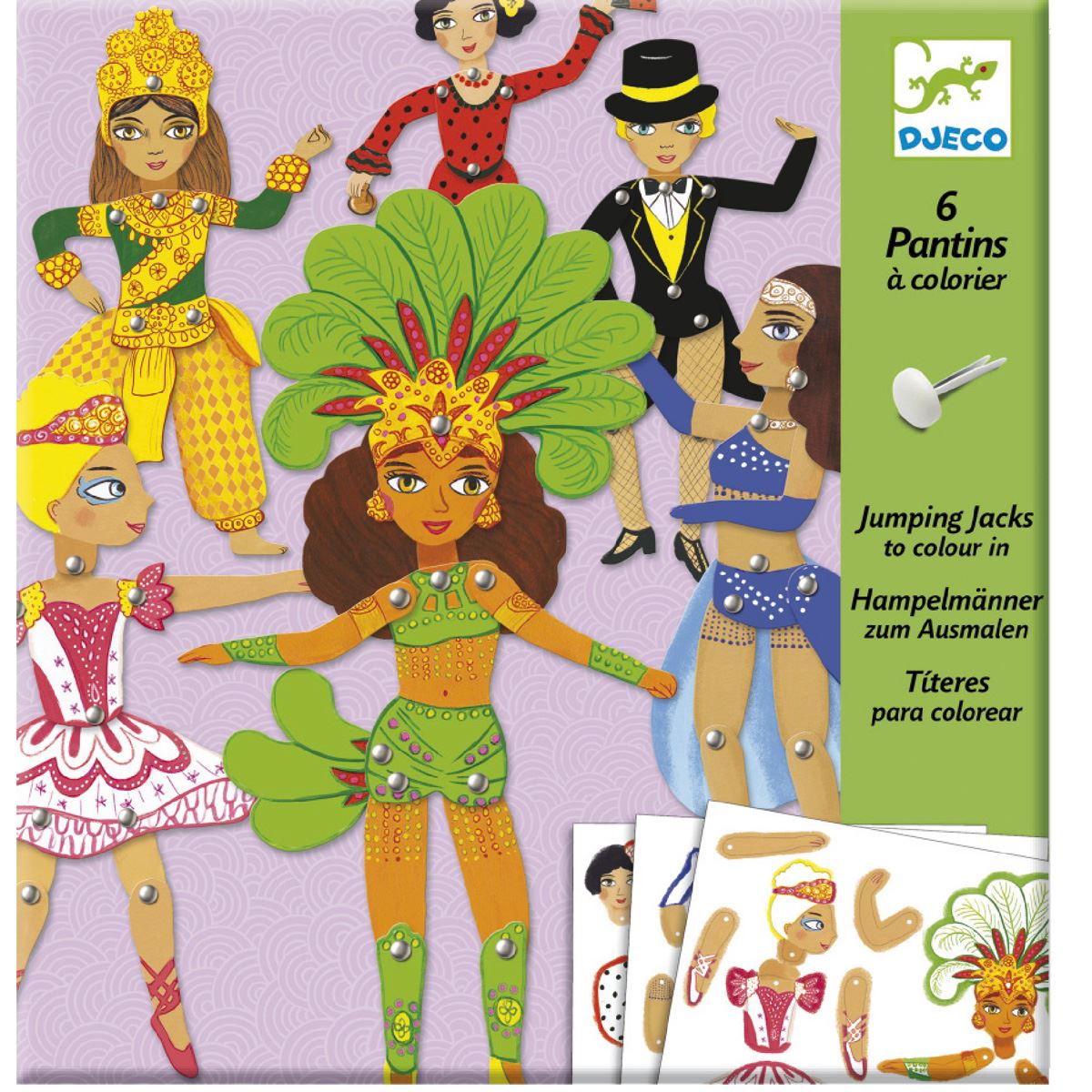 Jointed Paper Puppets - Dance | Djeco | Age 11+