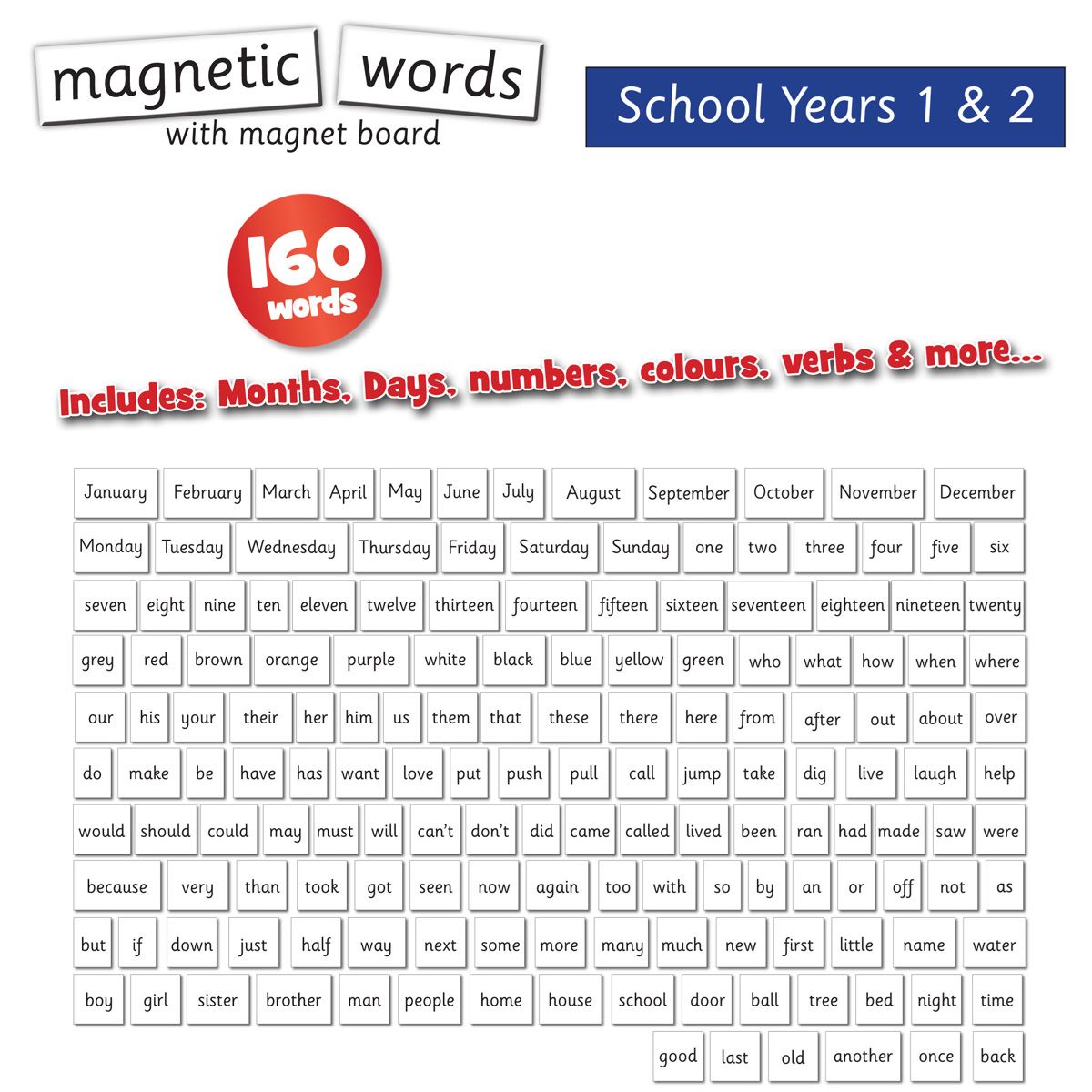 Magnetic Words & Board Years 1&2 | Fiesta Crafts