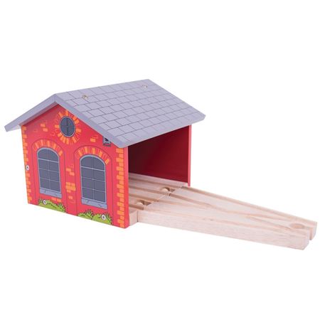 Double Engine Shed | Bigjigs Rail (BJT160) | Accessories