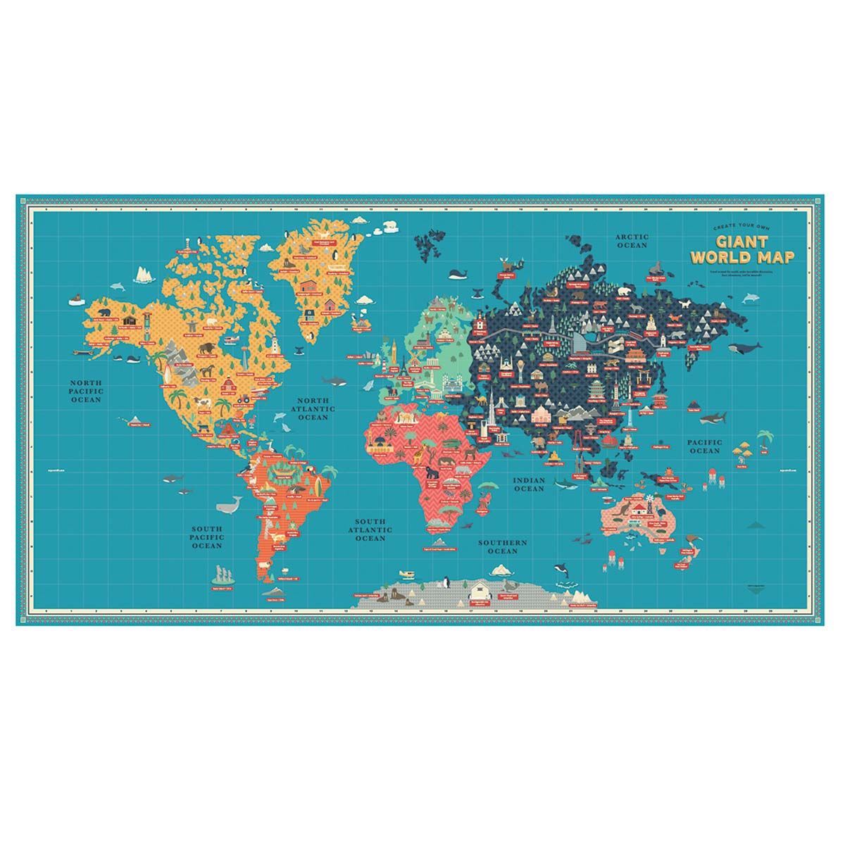Create Your Own Giant World Map | History & Geography