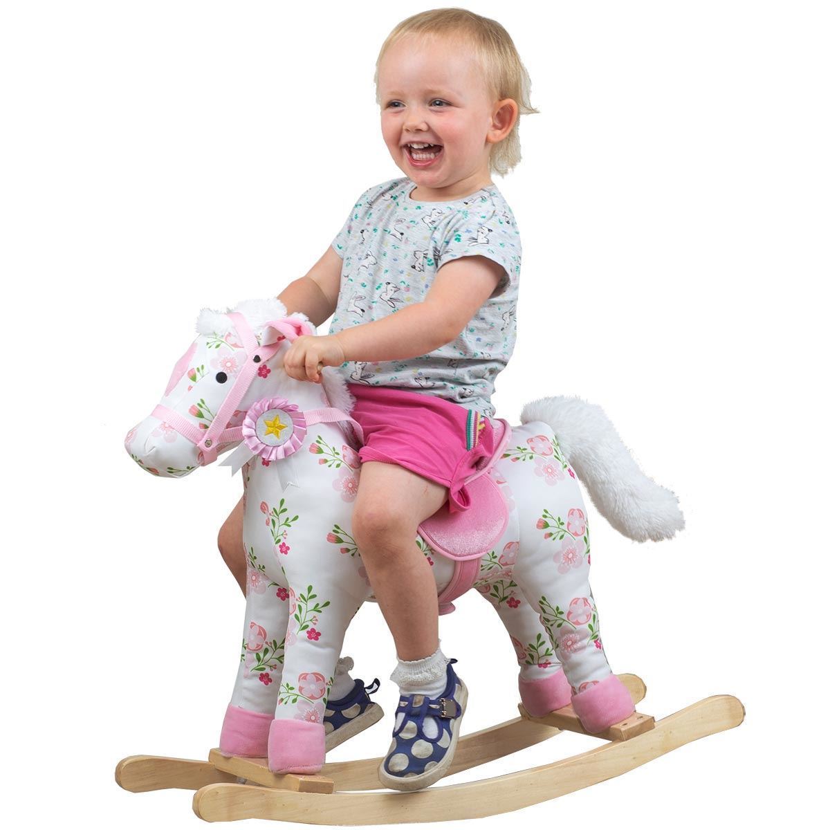 Floral Wooden Rocking Horse | Ride-On Toys | Mulberry Bush