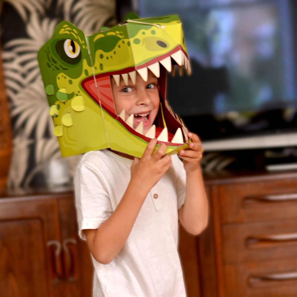 T-Rex 3D Mask Card Craft | Fiesta Crafts | Dressing Up