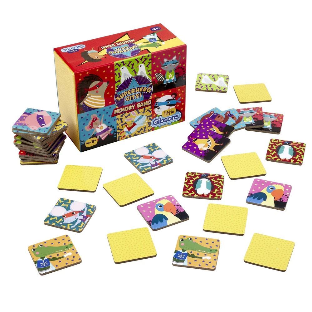 Superhero City Memory | Gibsons Games | Traditional Games
