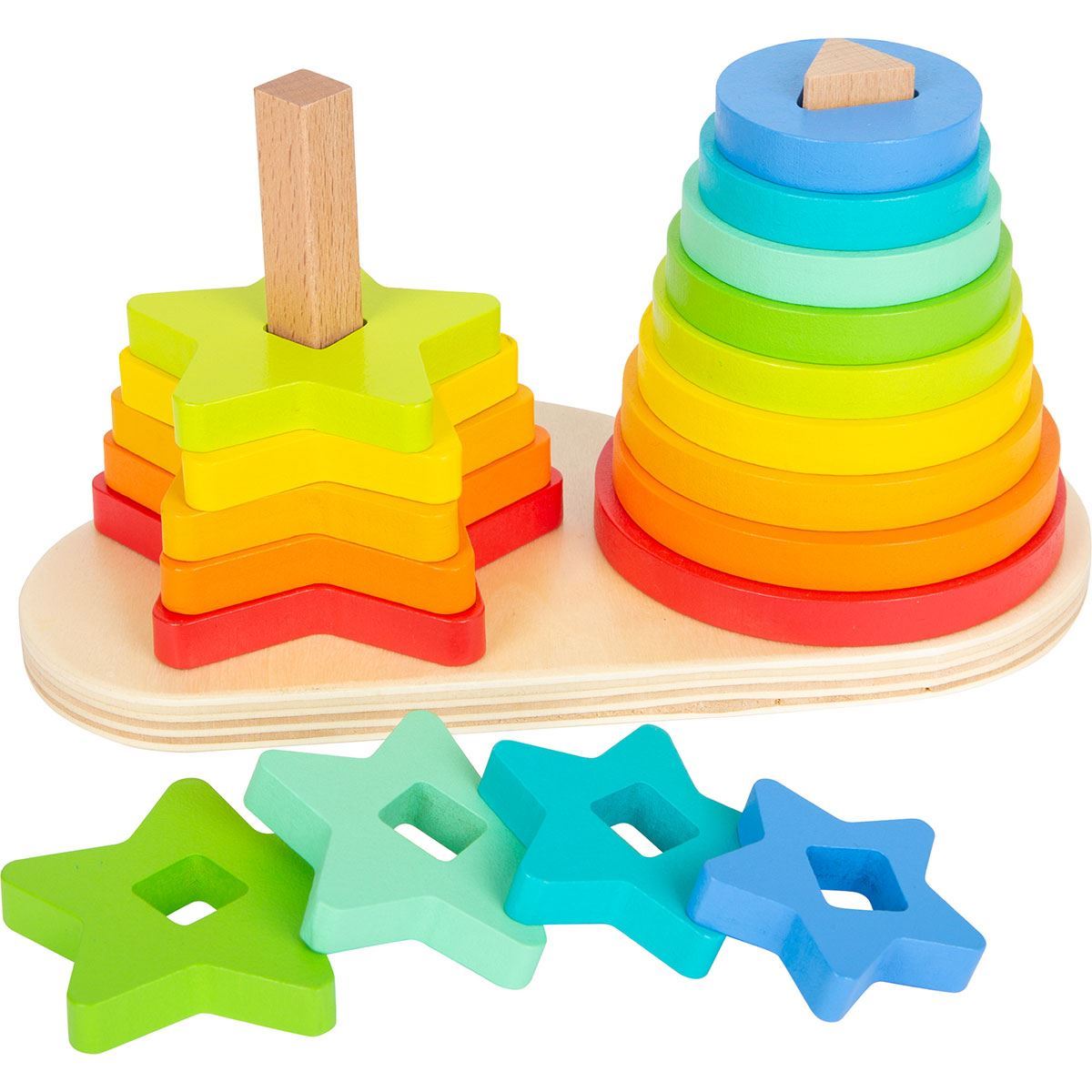 Shape-Fitting Rainbow Game | Stacking Toys | Mulberry Bush