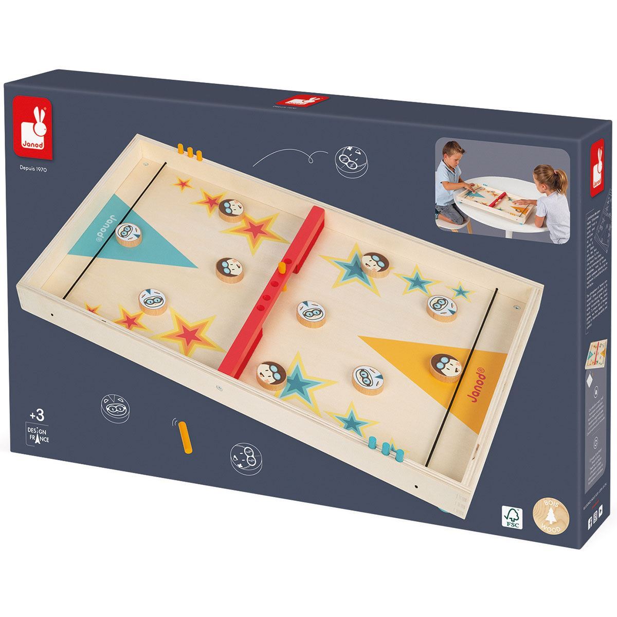 Sling Puck Game | Janod | Wooden Games for Children