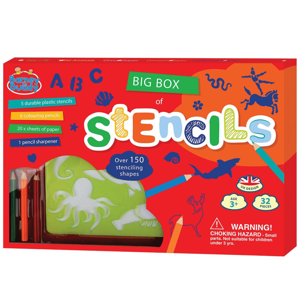 Big Box of Stencils - Red | Draw, Paint & Colour | Mulberry Bush