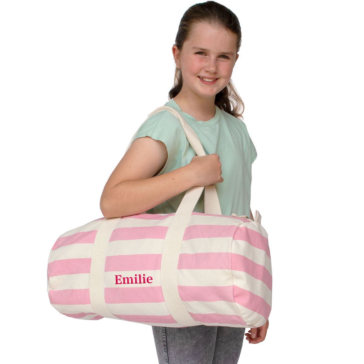 Named Striped Sleepover Bag | Mulberry Bush Personalised Collection