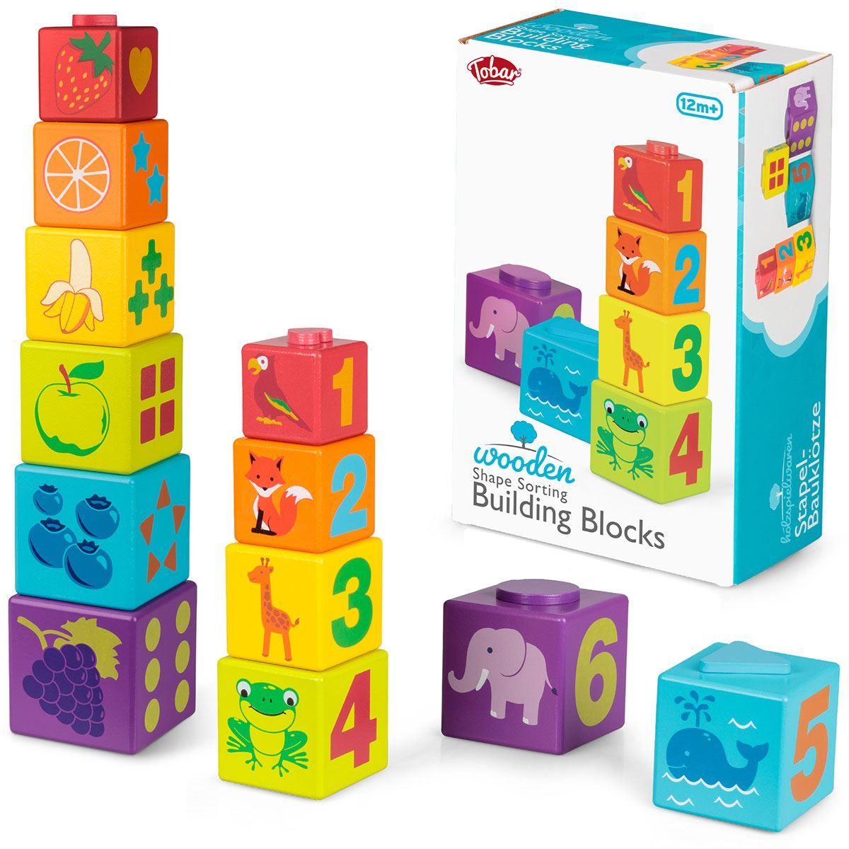 Shape Sorting Building Blocks | Wooden Building Blocks